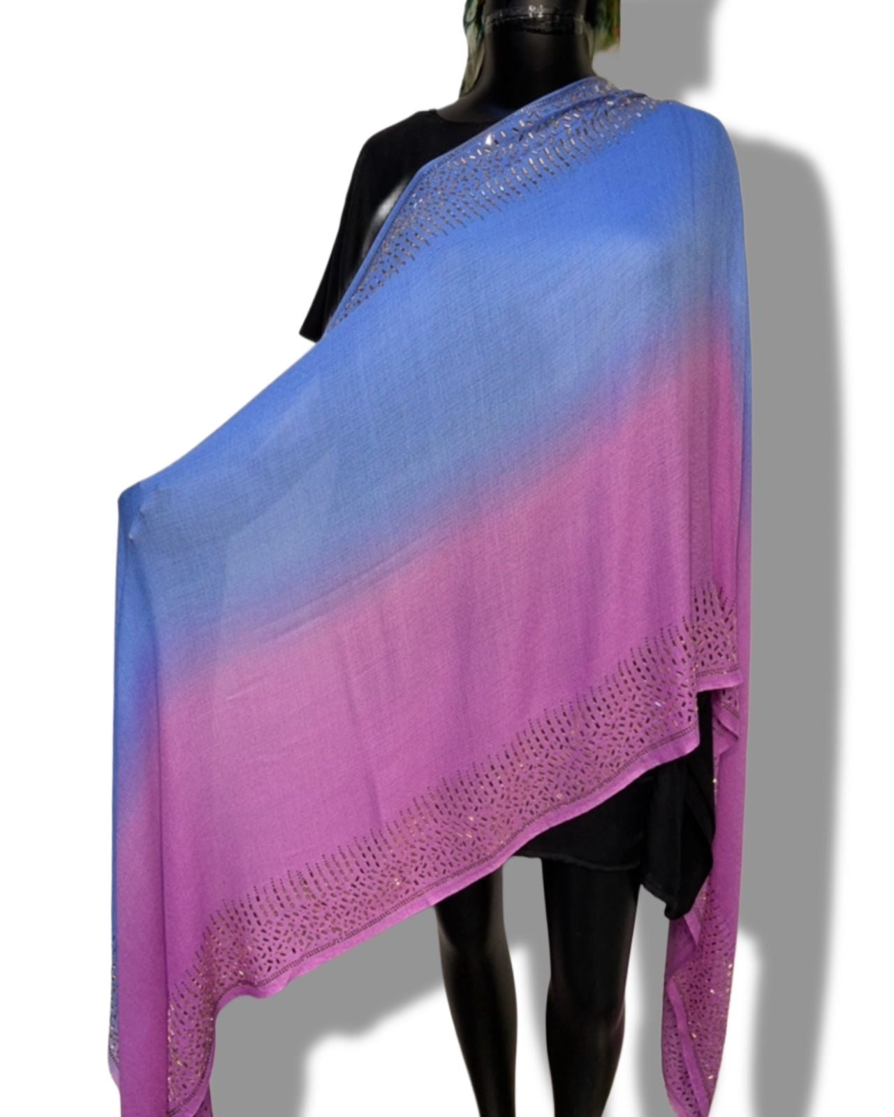 Luxury Pure Pashmina Shawls Crystal Embellished