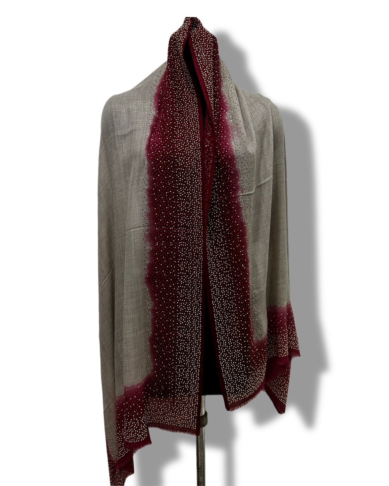 Luxury Pure Pashmina Shawls Crystal Embellished