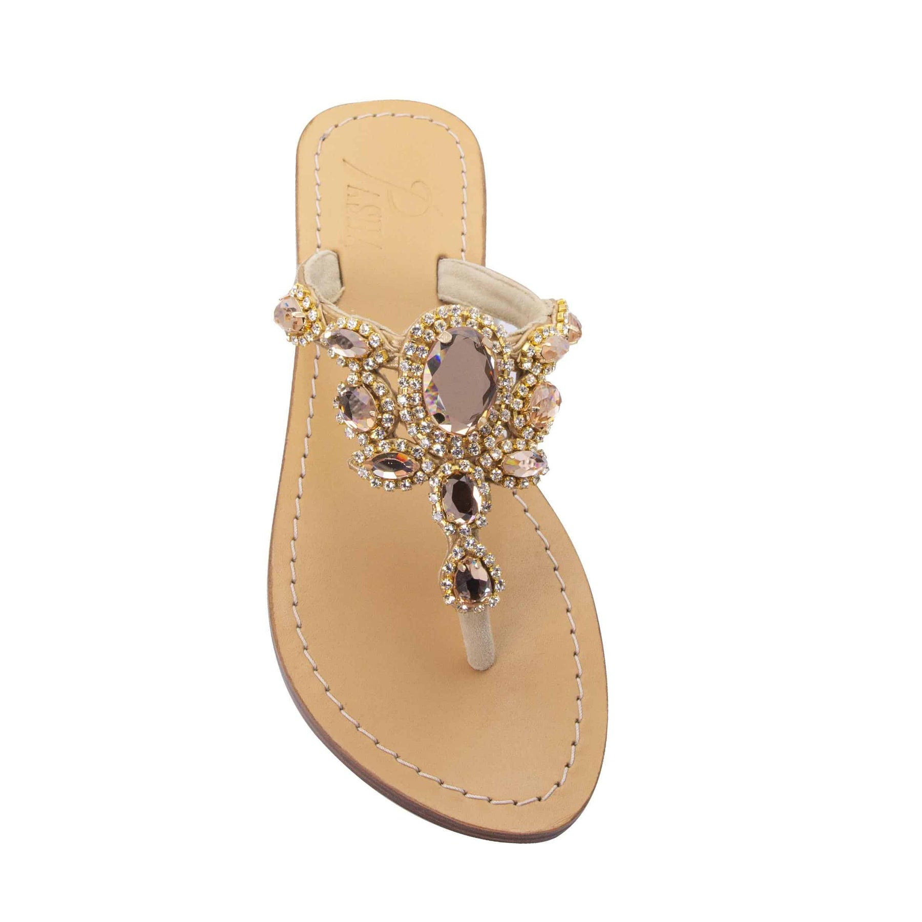Gold Rhinestone Sandals For Women | Pasha