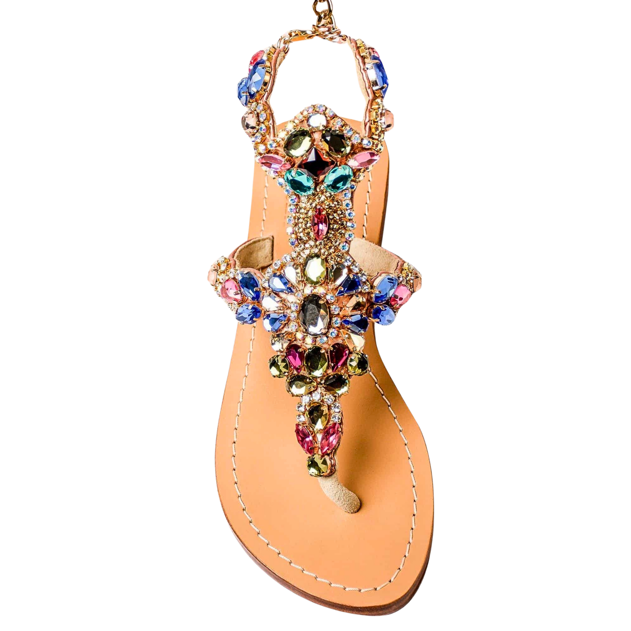 Rhinestone Flat Sandals For Women | Pasha Sandals